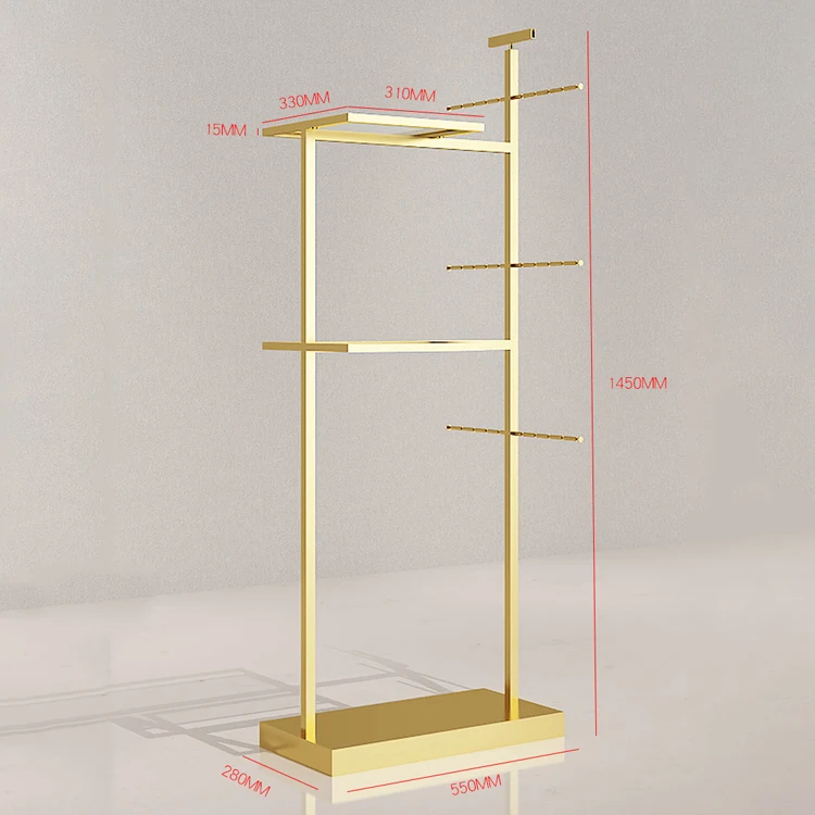 Kainice Custom Double-Sided Freestanding Garment Rack Display Stand ...