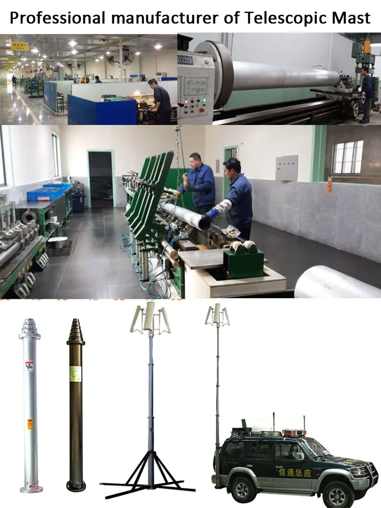 Vehicle Mounted Pneumatic Telescopic Mast with CCTV