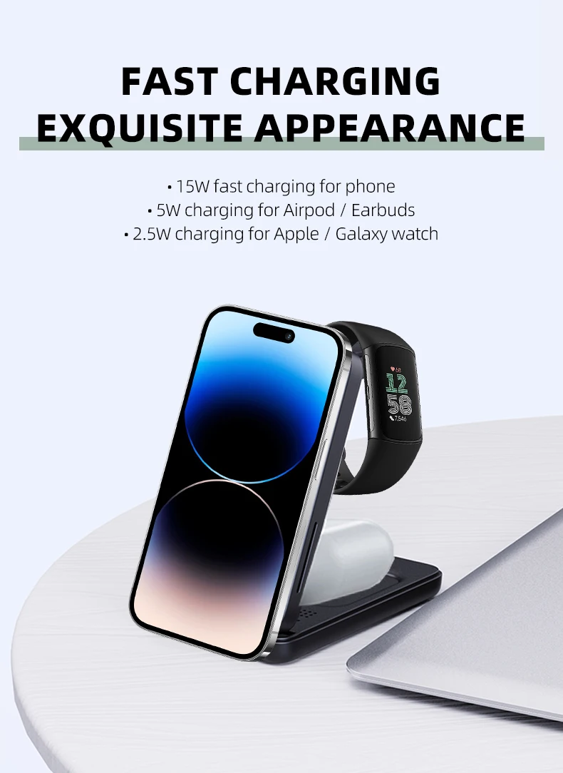 Innovative 15W High-Speed Charging Cube Charging Station 3-in-1 ...