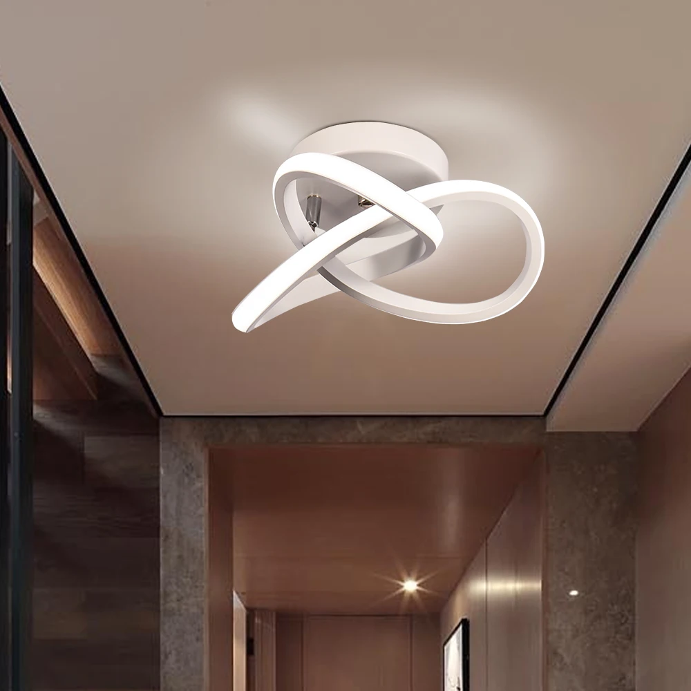 Modern Aluminum White LED Ceiling Light for Bedrooms
