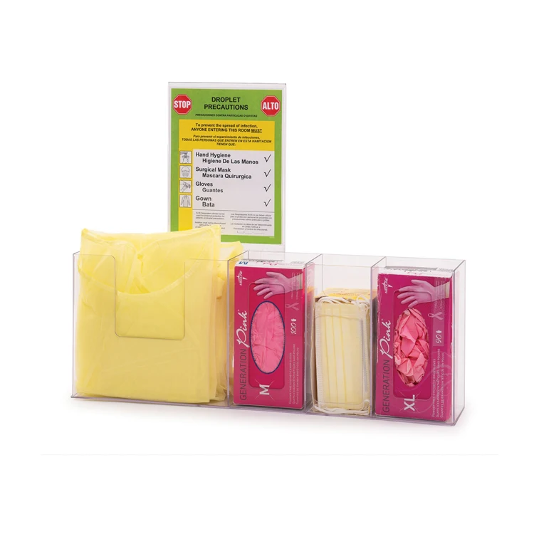 6 Compartments Acrylic Wall Mounted Ppe Isolation Station For Gowns ...