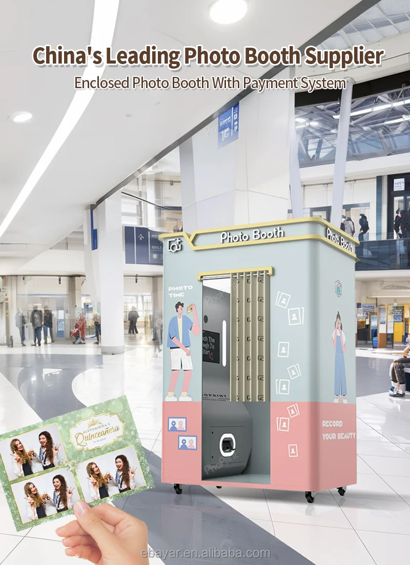 Hot Sale Selfie Photo Booth Kiosk Led Enclosure Digital Camera Instant ...