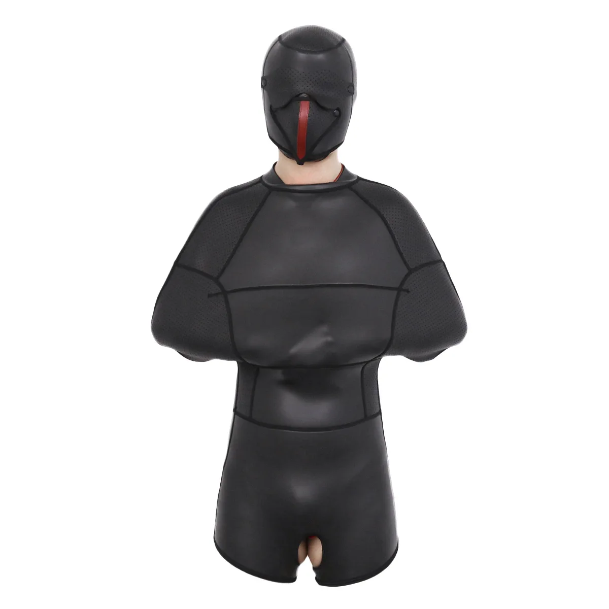 New Corset With Zipper One-piece Rubber Suit Buttless Crotchless Pants ...