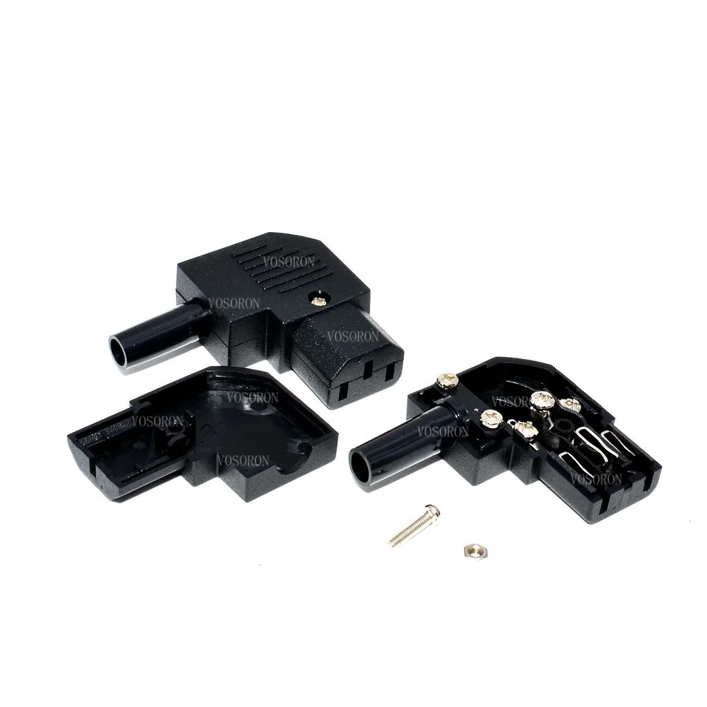 Iec C13 Right Angled Power Cord Plug Connector,Iec 320 C13 90 Degree ...