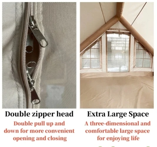 4 Season Air Glamping Tent Inflate Outdoor Tents Waterproof Inflatable ...