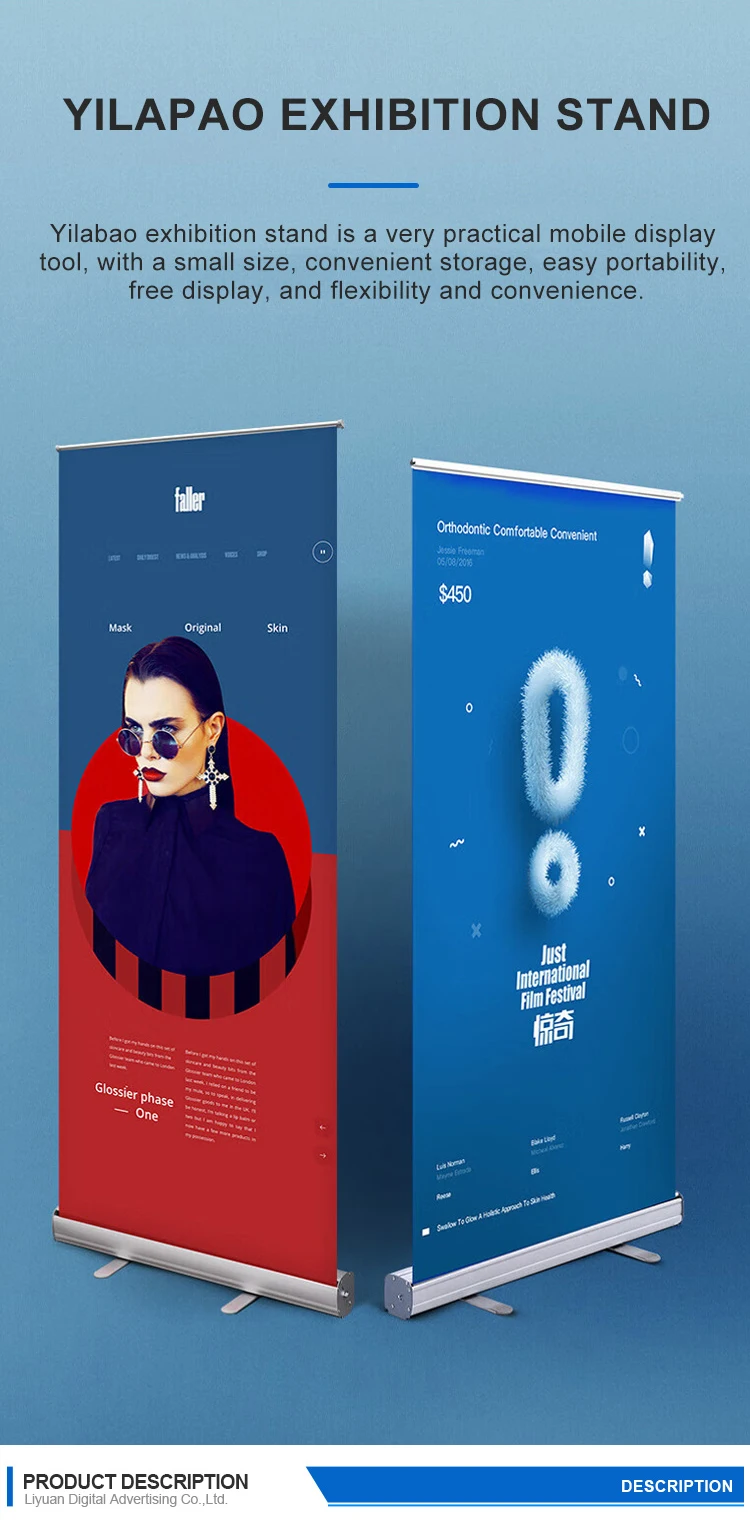 Custom Printed Aluminum Roll Up Banner Portable Retractable Pull Up ...