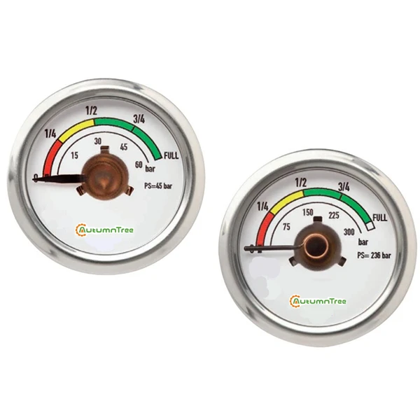 Autumn-tree Fire-Fighting Mini Pressure Gauge - Direct Drive