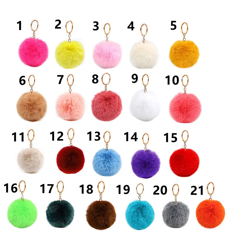 2024 Wholesale Bag Accessories Lovely Puffs Key Chain Key Chain Fluffy ...