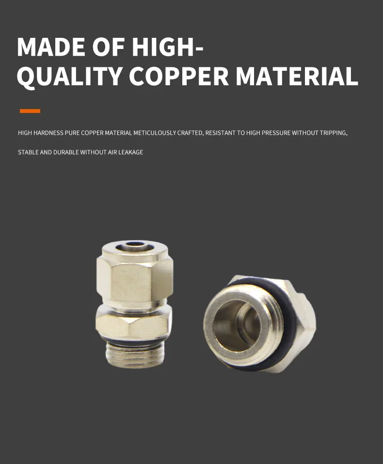 Quick Tightening Pneumatic Connector,Brass Nickel Plated Straight ...