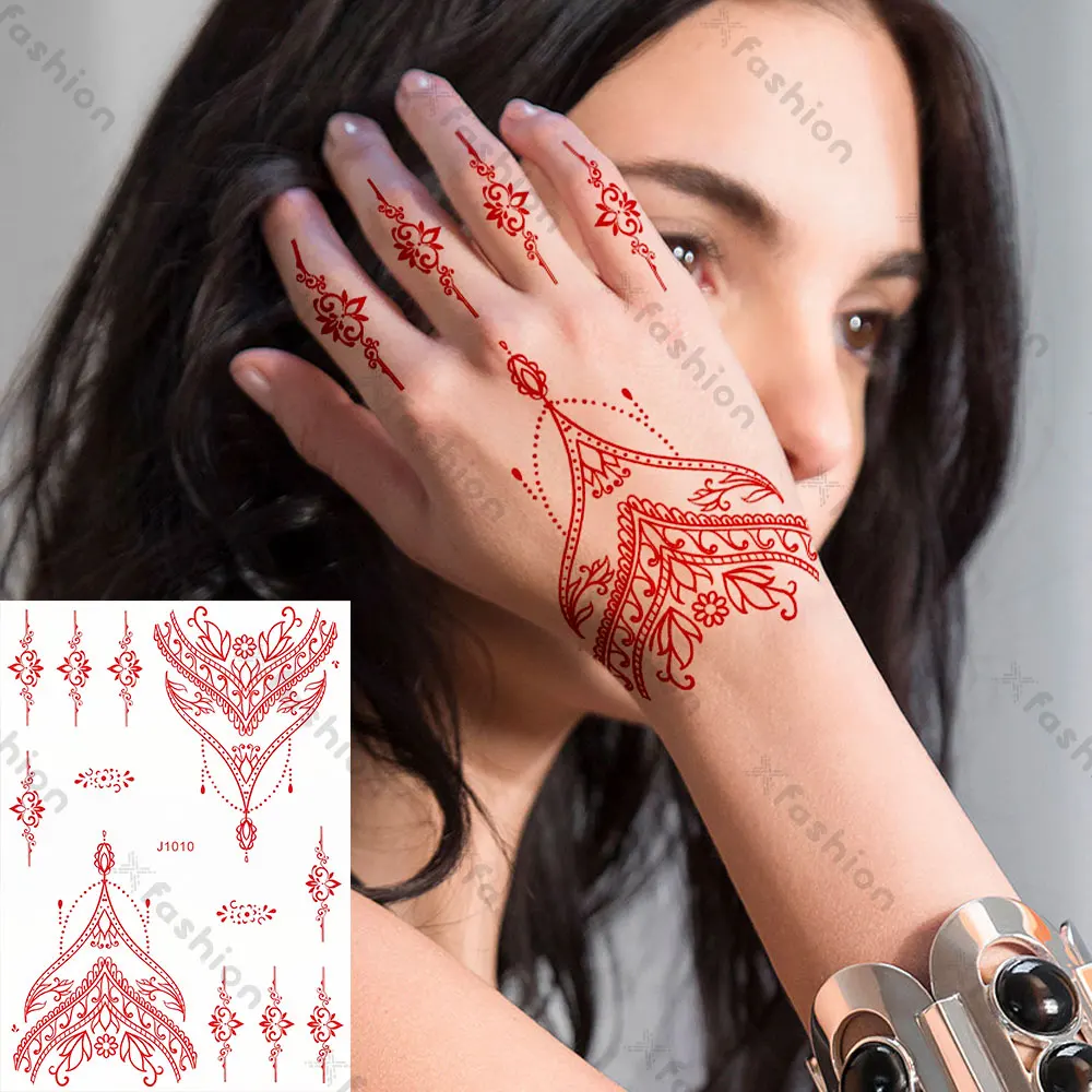 Henna Tattoo Sticker Hand Body Art - Temporary & Customizable