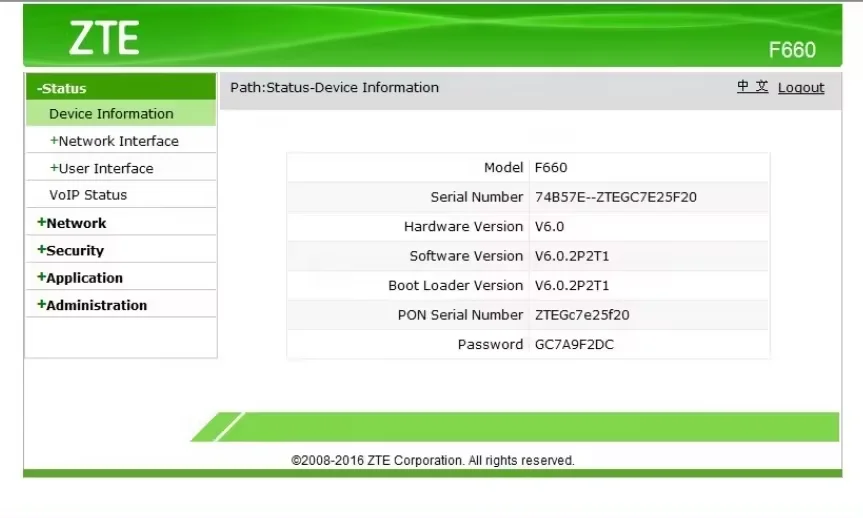 Zte Zxhn F660v6.0 Ftth Zte F660 V6 - Buy F660 V6 ont Zte F660 V6 zte ...