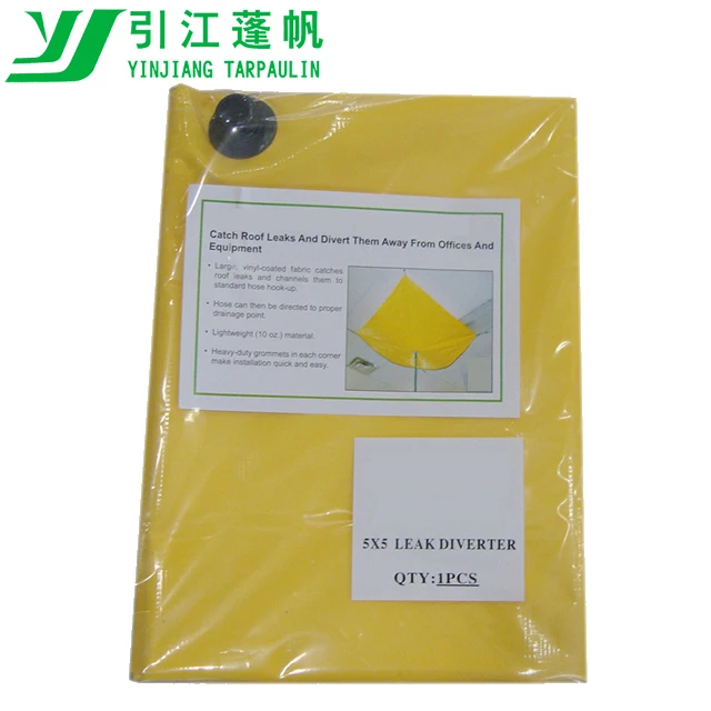 Roof Ceiling Leak Drip Diverter Tarp - Heavy Duty & Waterproof