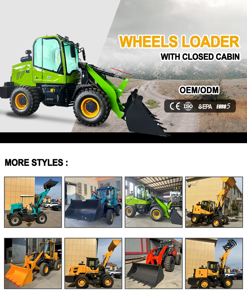 Bucket Loader 1000kg 2000kg Weight Agricultural Compact diesel ...