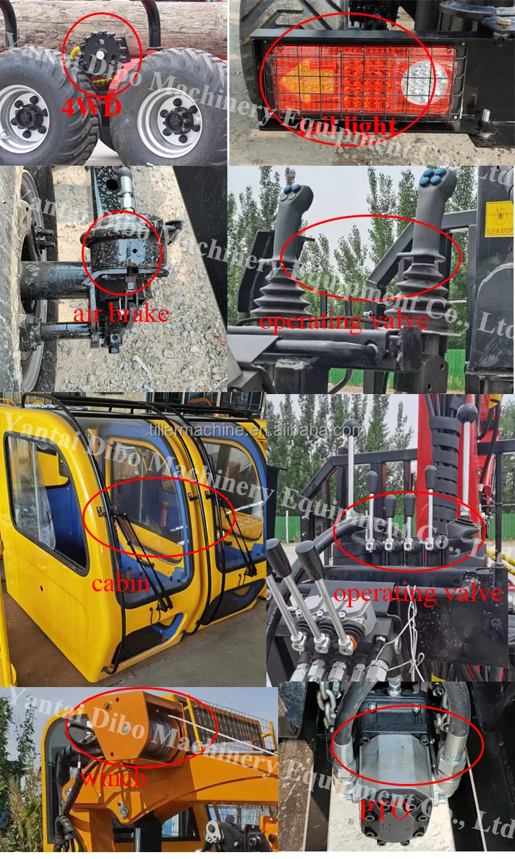 Forestry Machine - Hydraulic Log Grab/timber Crane Grab Trailer