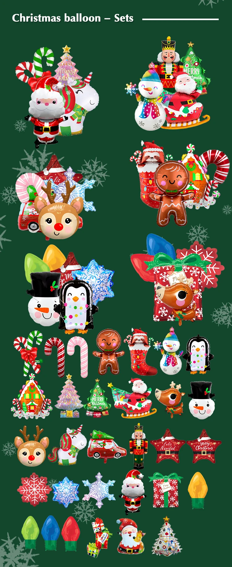 MTF 18" Round Christmas Foil Balloons for Decor