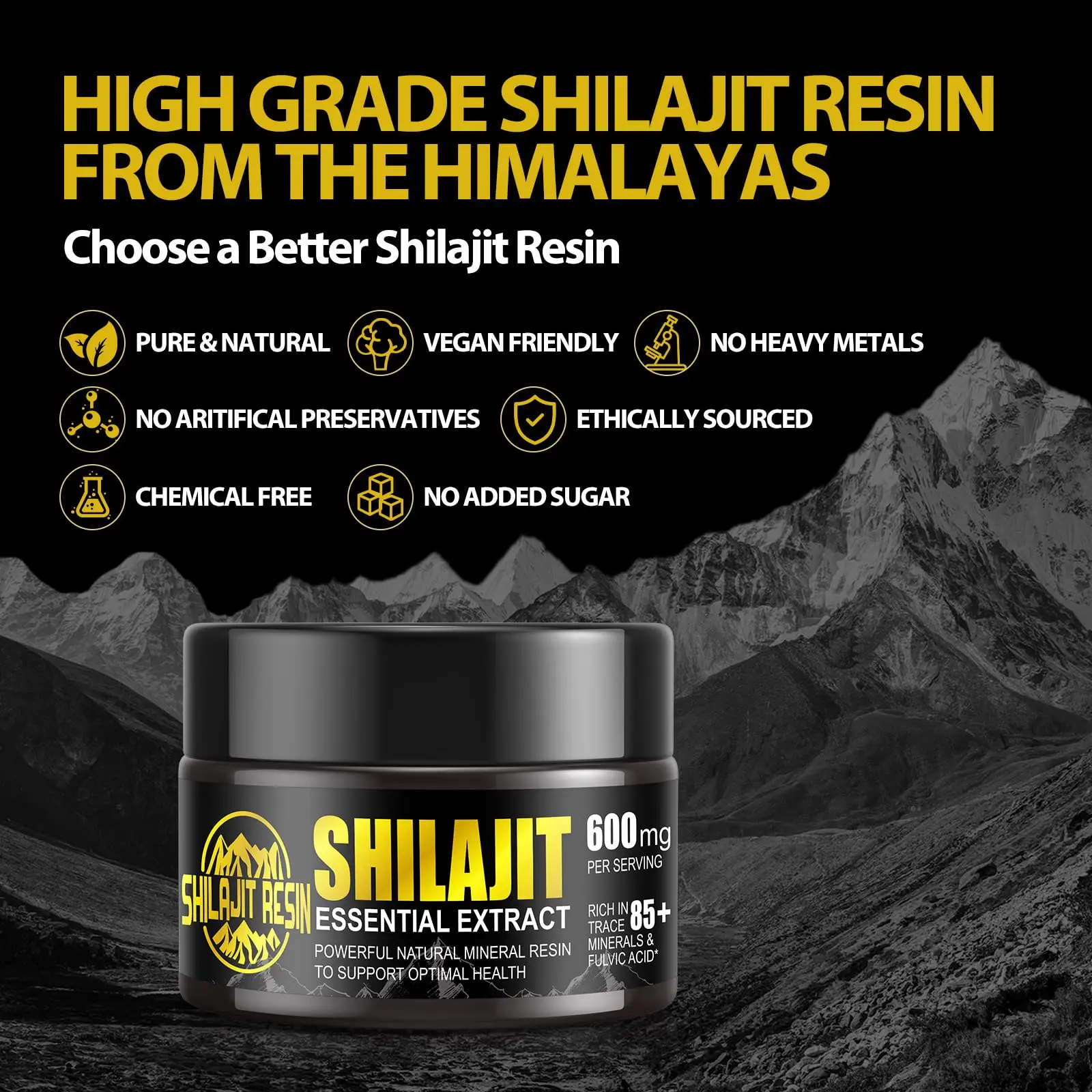 Shilajit Pure Himalayan Organic Resin Himalayan Shilajit Resin High