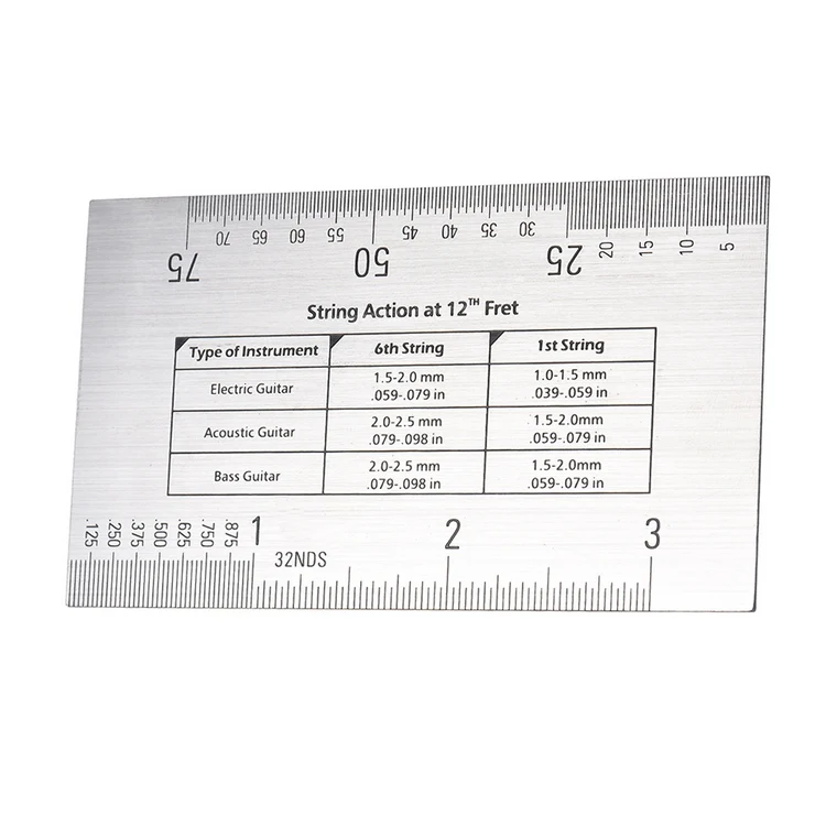 Baroque String Action Ruler - Precision for Guitar & Bass