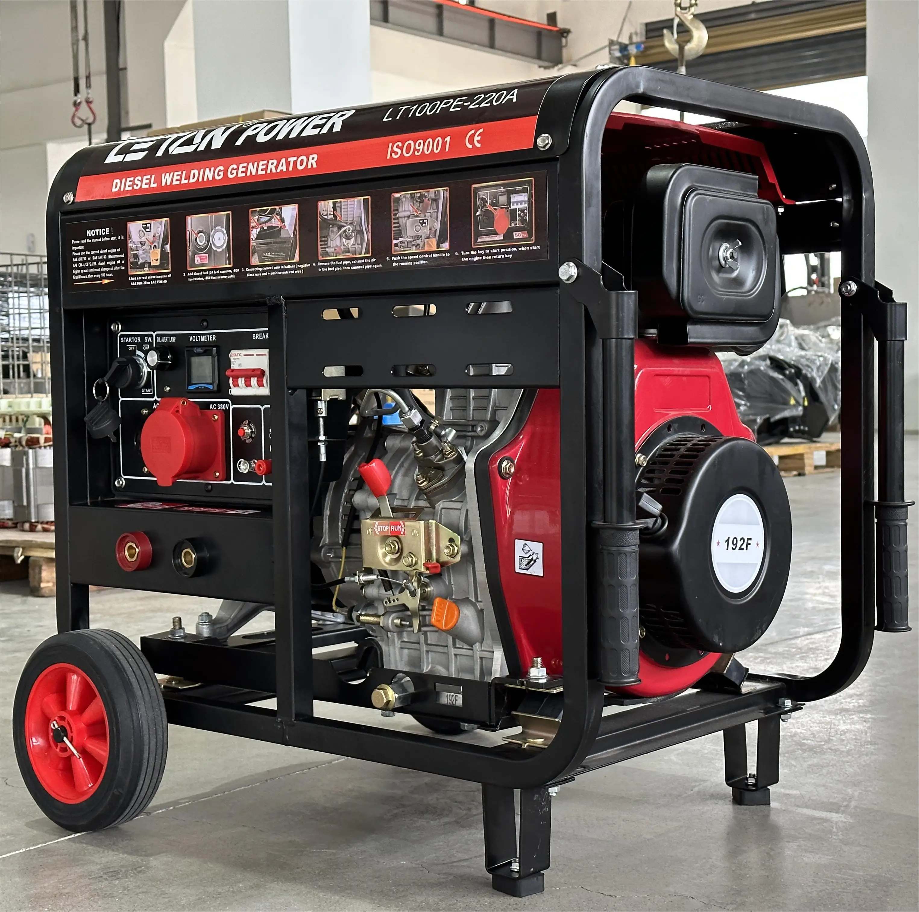 LETON POWER 10kVA Diesel Welding Generator - 8kW Diesel Welder with Air ...