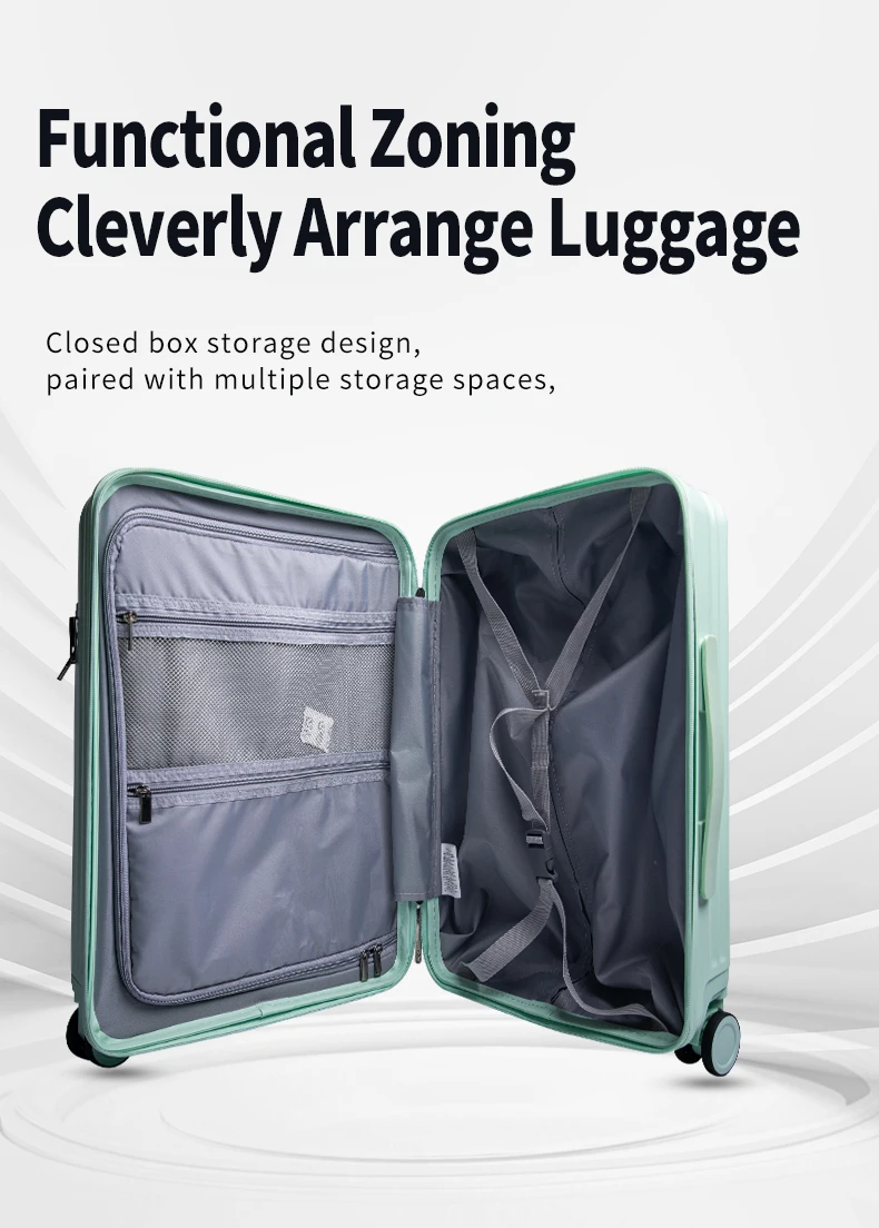 2022 New Front Opening Trolley Case Boarding Universal Wheel Suitcase ...