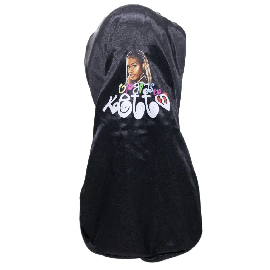 Factory Selling Reversible Bonnets Edge Wrap Custom Logo Long Band ...