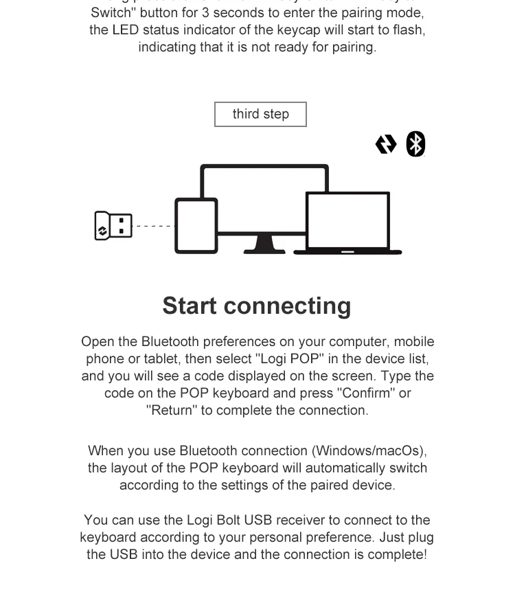 Logitech Bubble Wireless Mechanical Keyboard Colorful Macaron Office ...