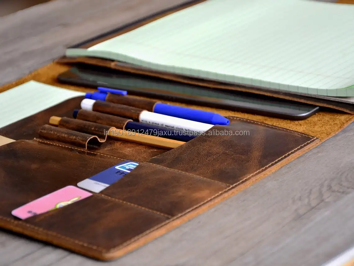 Handmade Leather Portfolio - Stylish & Durable Document Holder