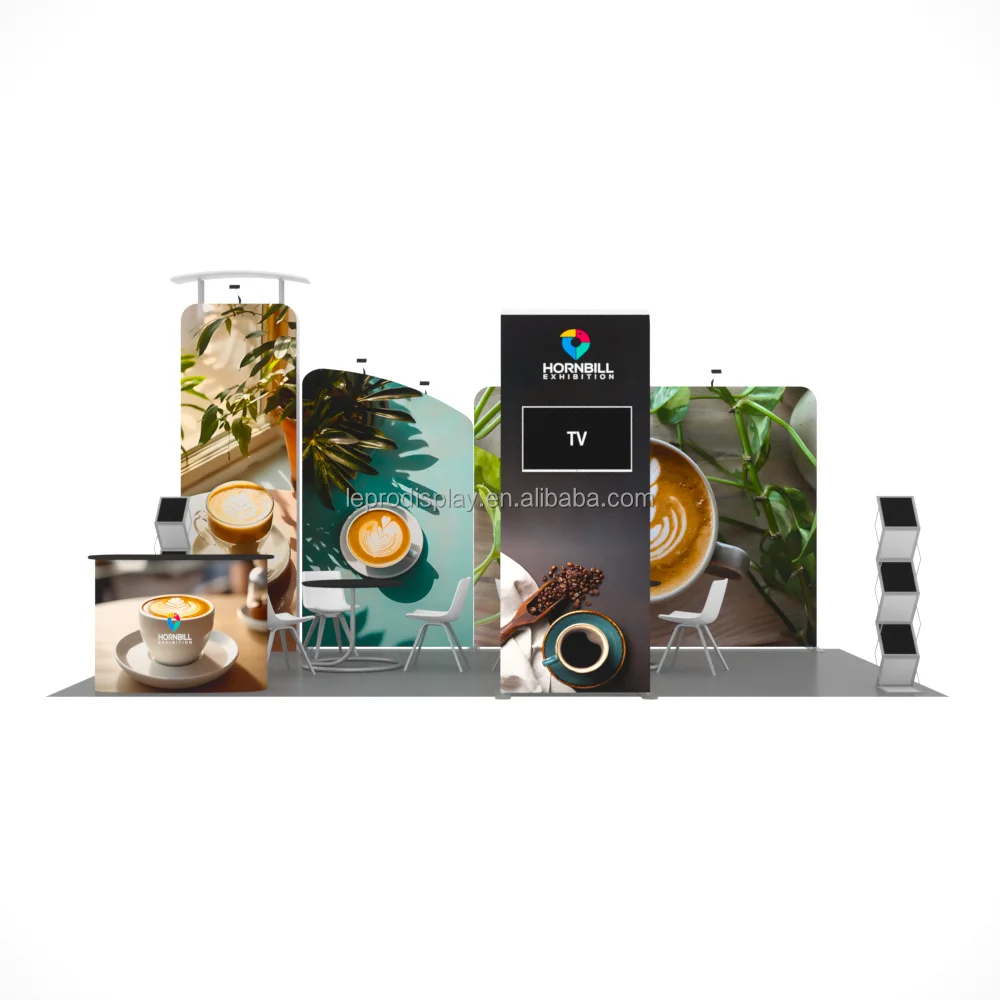 Portable 20x20ft Fabric Backdrop Modular Exhibition Booth Trade Show ...