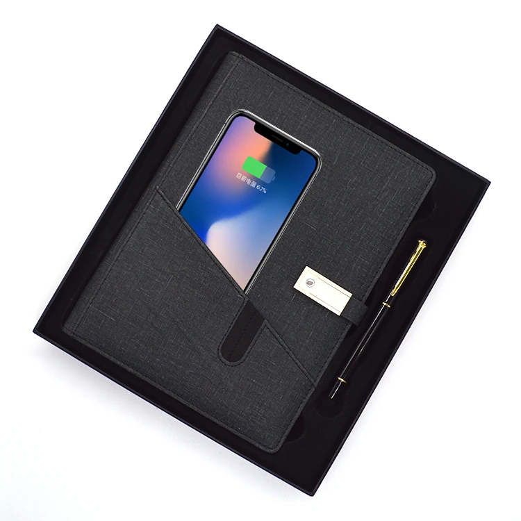 Wireless Charging Powerbank Notebook - Smart Business Gift