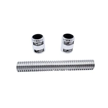 12" Universal Chrome Stainless Steel Radiator Hose Kit With Aluminum ...