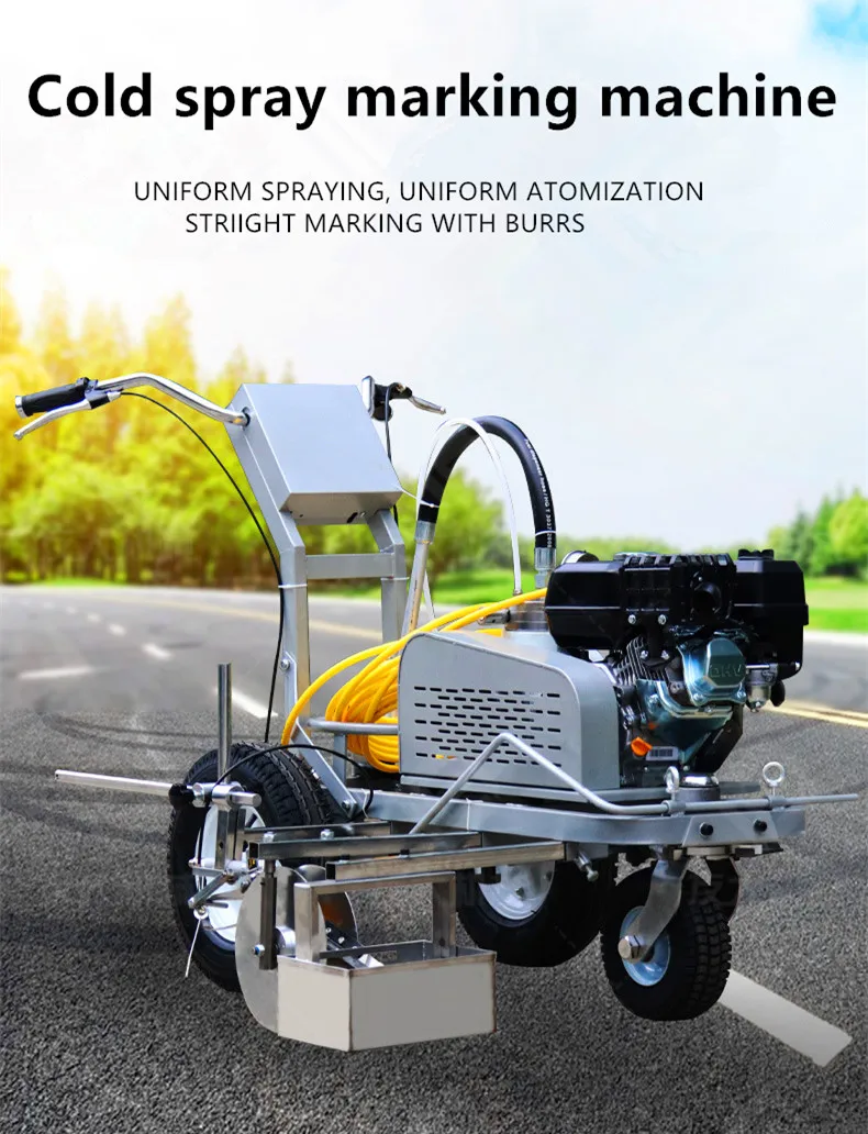 Traffic Line Ride On Plastic Runway Use Road Marking Machine Cold ...