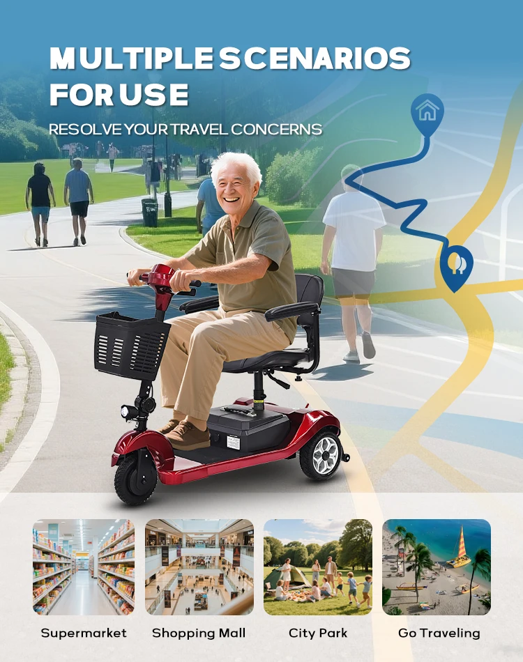 Mobility Scooter Walker & Rollator Premium Portable Personal Transport ...
