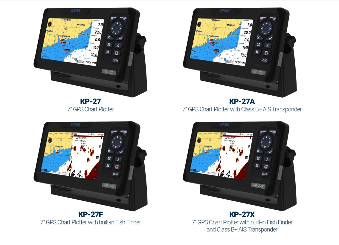 ONWA KP-27F Marine GPS Chart Plotter with Built-in Fish Finder