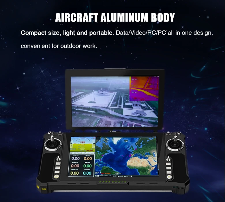 Foxtech T30S Dual-screen Portable UAV Ground Control Station & FPV ...