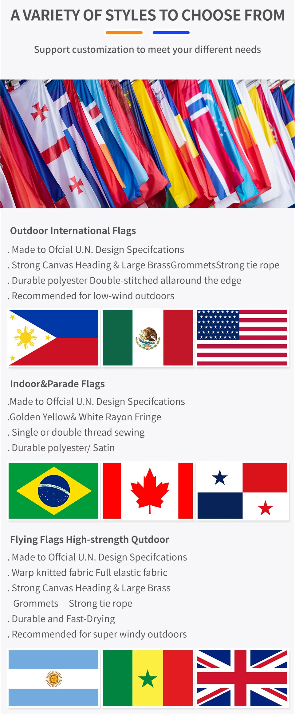 High Quality Custom 3x5 Flags All Countries Including Portuguese ...