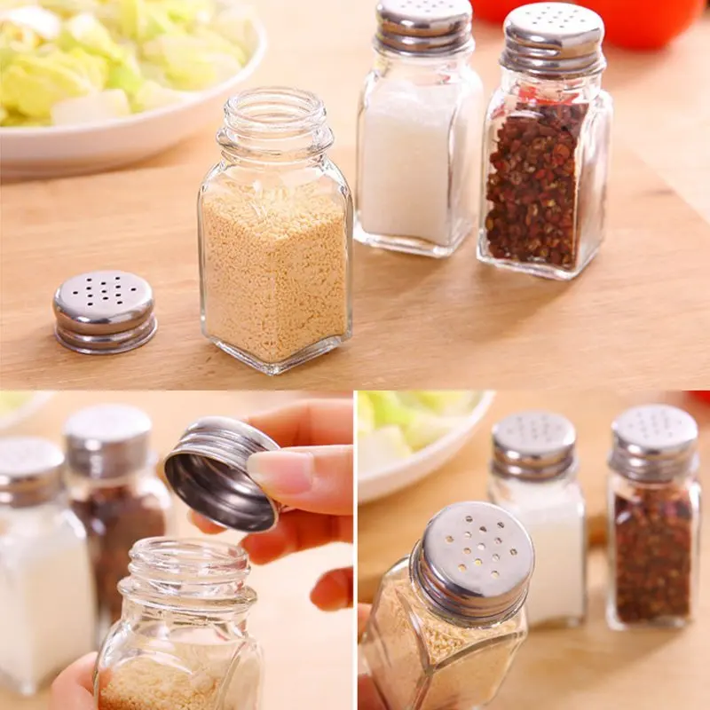 Salt Pepper Shaker Bottle Spice Jar 3oz 90ml Glss Container For Spices ...