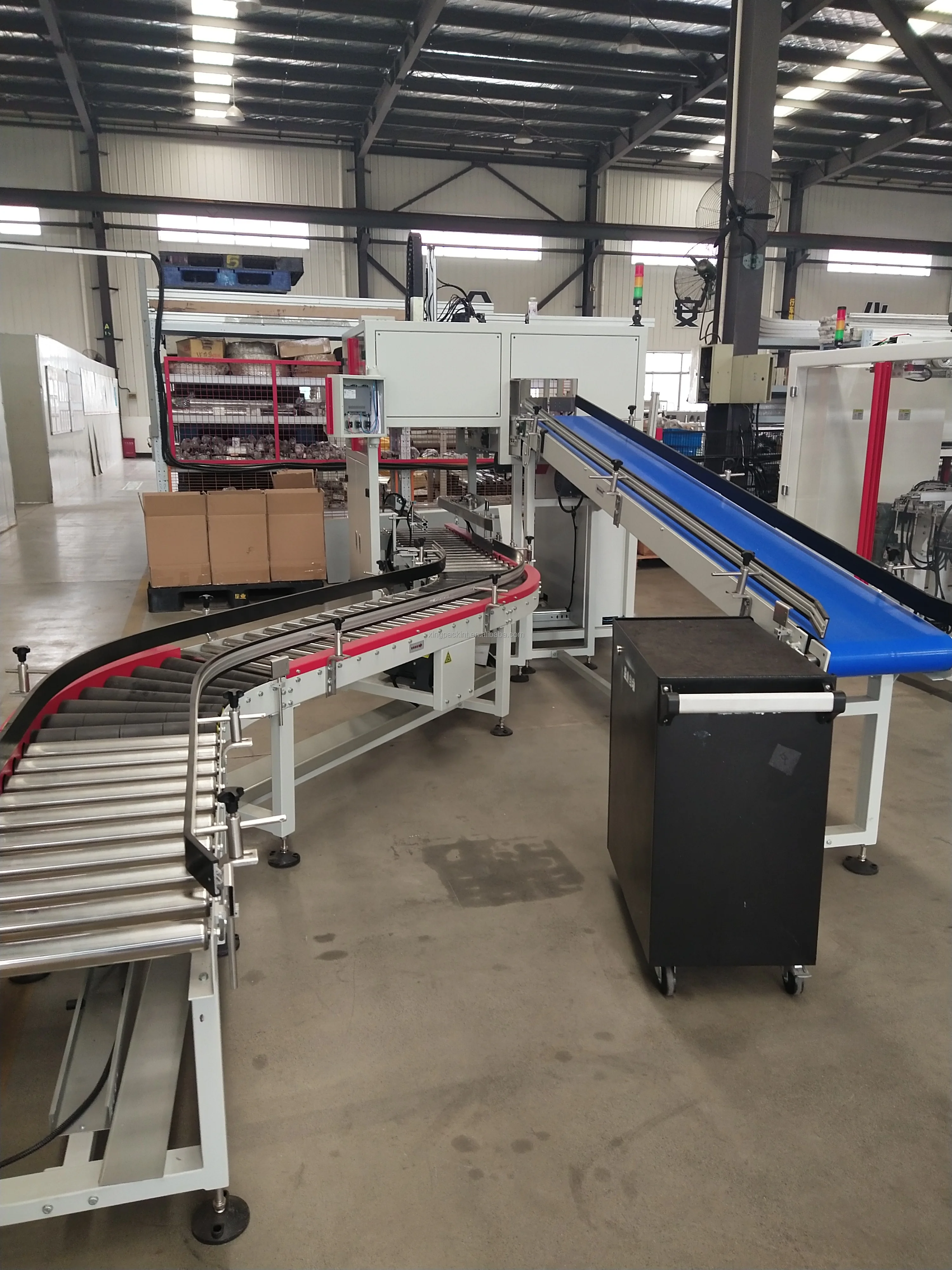 Case Erector Packer Sealer Weighing Sorting Conveyor Palletizer Pallet ...