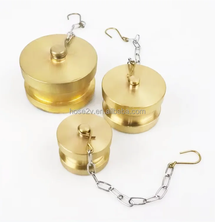 Brass John Morris Cap Blind End Cap With Chain BS336 Hose Coupling Cap ...