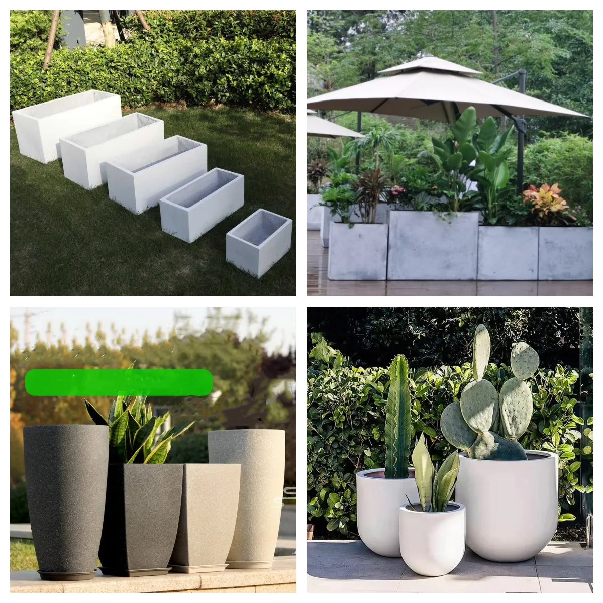 Large Rectangular Plant Pots - Customizable Outdoor Solutions