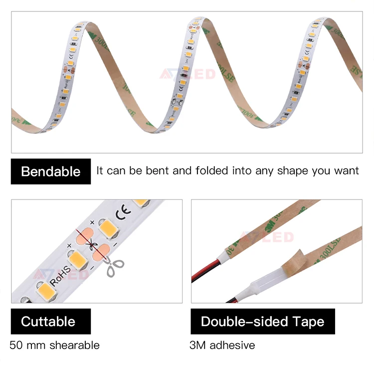 Tira De Led Lumileds Smd 2835 Waterproof LED Tape Light 60 120 24v High Cri 90 3000K 4000K 6500K ...