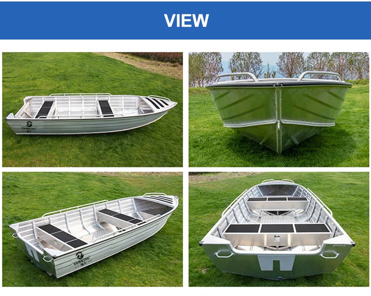 10 Ft Aluminum Boat for 4 People with V Shape Bottom