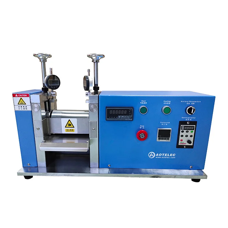 Lab Battery Electrode Sheet Calender Roller Press Machine With Pressure ...