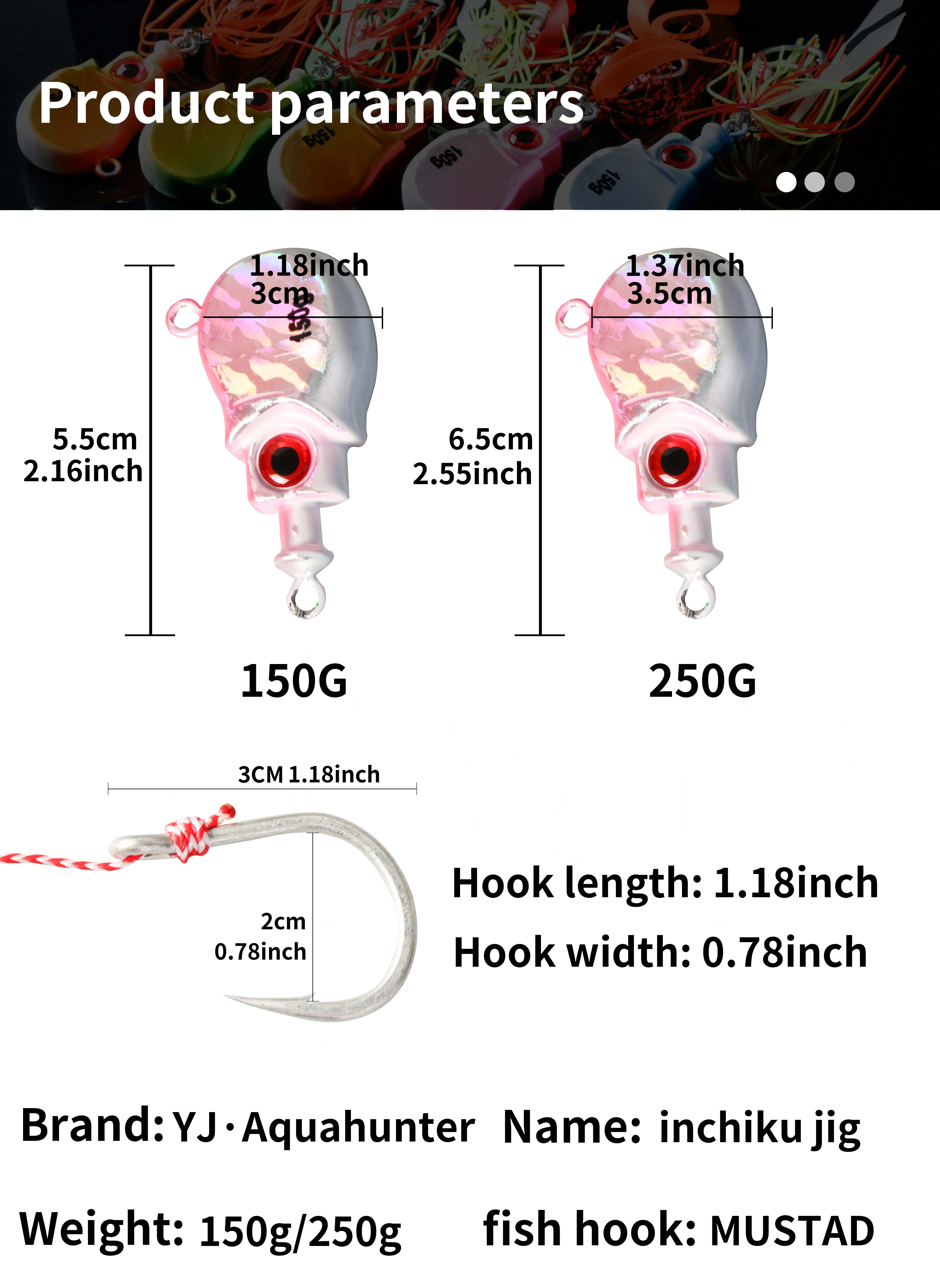 150g Metal Lead Head Madai Jig Skirts Lures Slider Snapper Jig Luminous ...