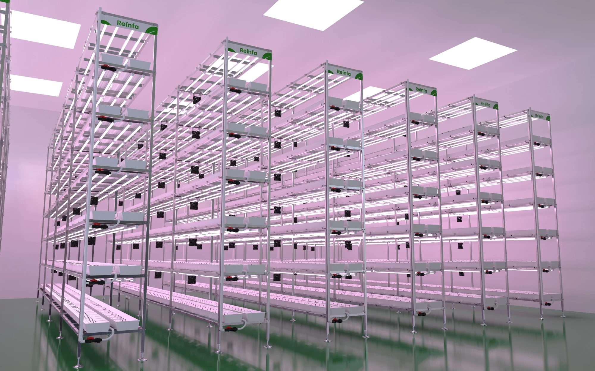 Automated Fertilizer Irrigation System Aeroponic Vertical Farm Grow ...