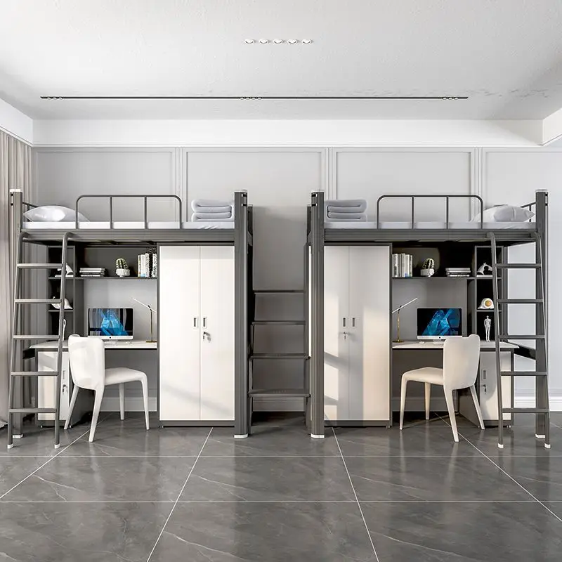 Steel Dormitory Bunk Bed Metal School Loft Bed Double Bunk Dormitory ...