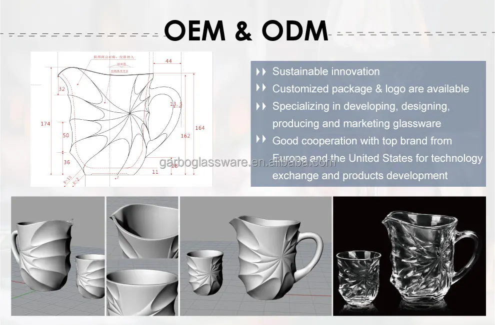 Luxury Glass Jug Set Custom Middle East Style 7pcs New Design Popular ...