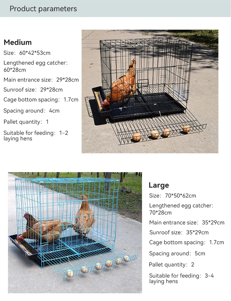 Egg Chicken Cage - Foldable Breeding Cages for Home Use