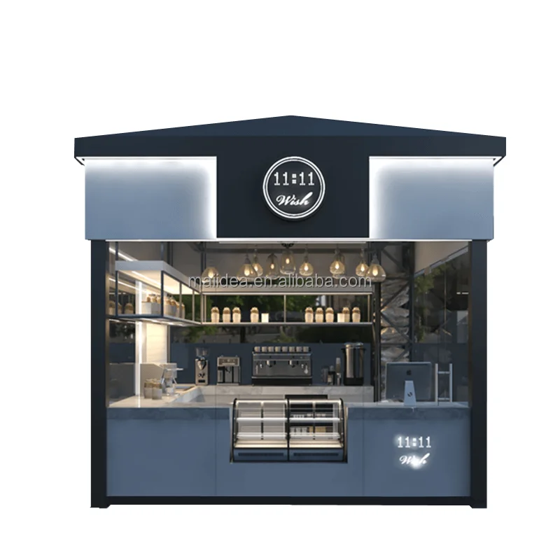 High Quality Outdoor Display Kiosk Retail Snack Booth Design