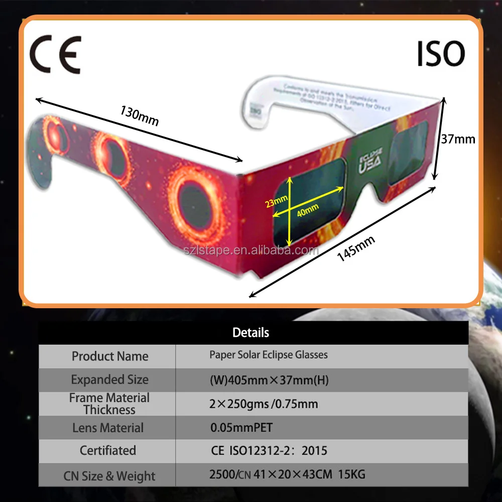 Ls Custom Solar Eclipse Glasses Nasa Approved 2024 Ce Iso Certified ...