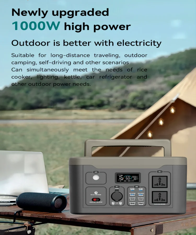 1000w 1089wh Usb Output Car Charging High Capacity Portable Outdoor ...