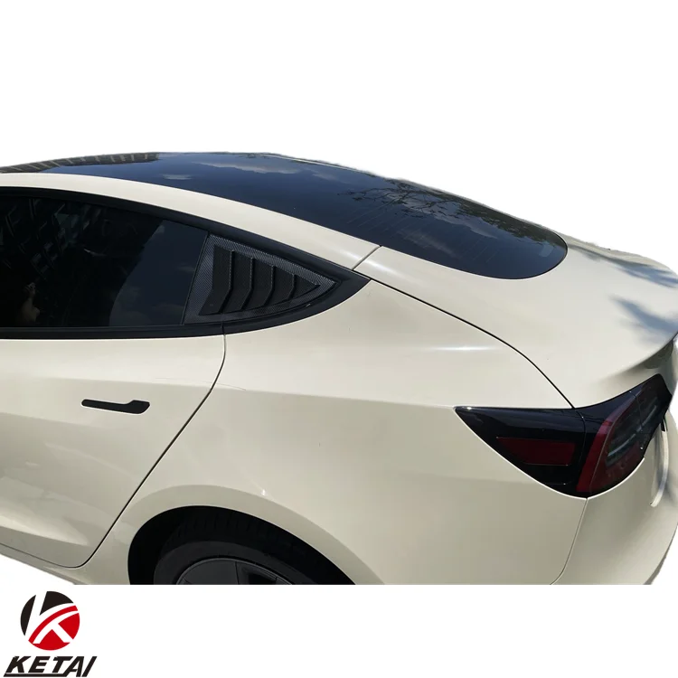 High Quality Quarter Style Side Window Louver Carbon Look for Tesla ...